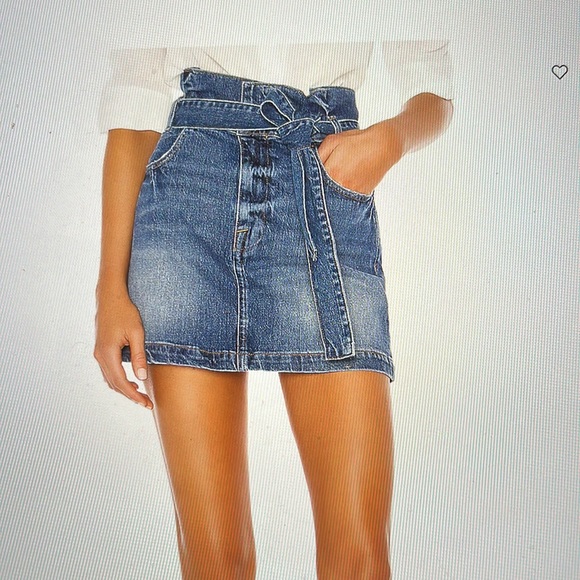 Frame Denim | Skirts | Frame Belted Pleated Mini Skirt | Poshmark